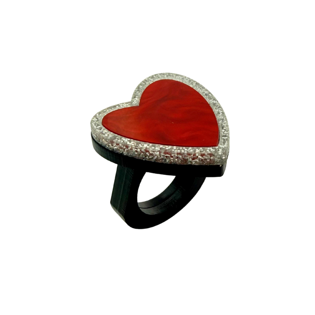 Red Heart Ring – Made You Look Jewellery